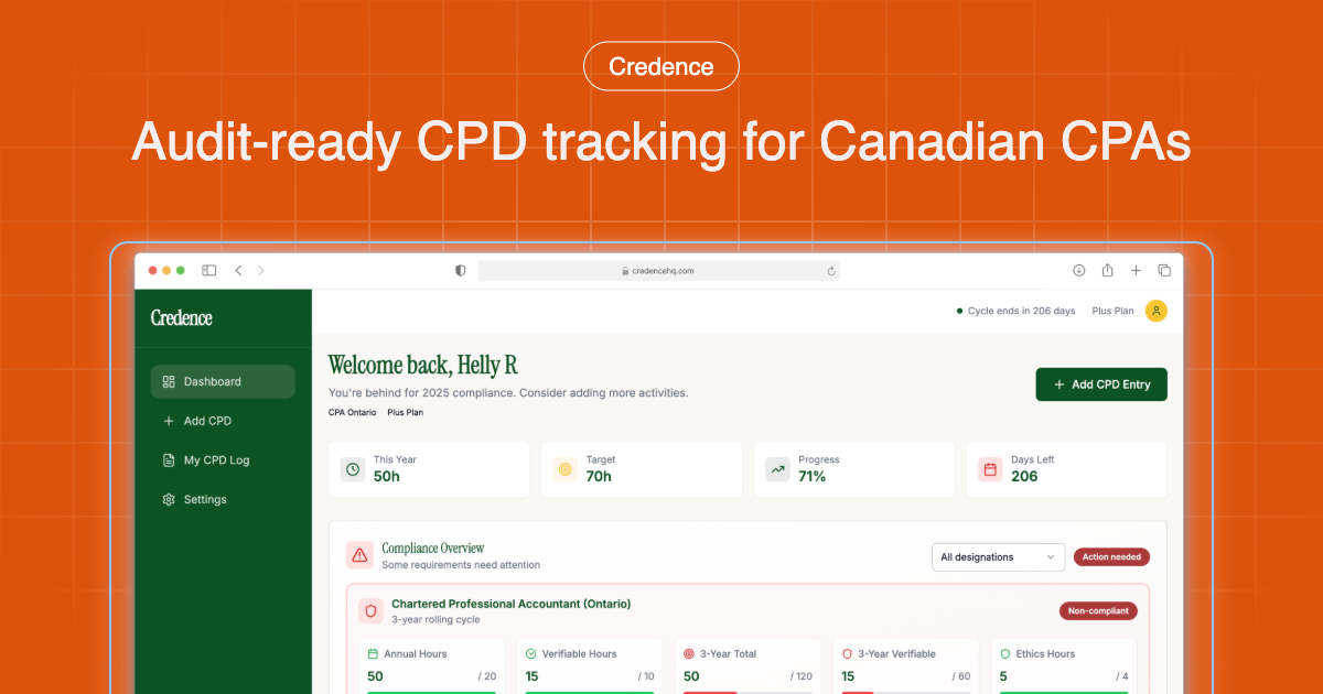 CPD Requirements in Canada – 2025 Guide for CPAs | Credence
